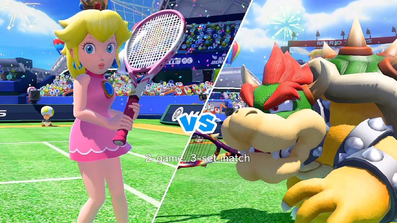Yoshi Peach Vs. Mario Bowser | Expert com - Mario Tennis: Ultra Smash ...