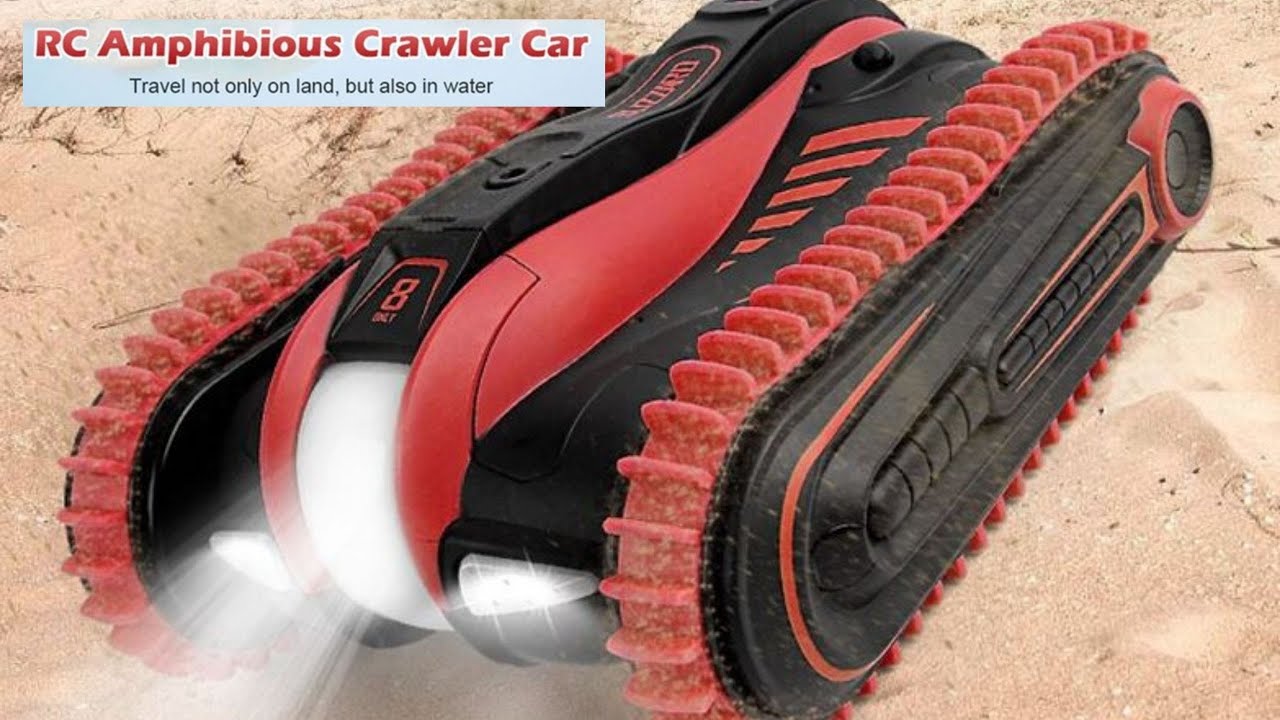 RC Tracked Amphibious Armored Car Double Sided Roll Spin Off road Tank ...