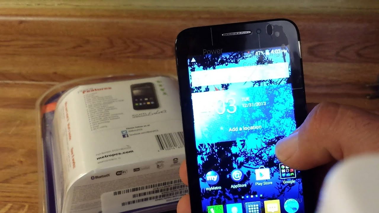 Alcatel one touch evolve 2 metro pcs. - YouTube