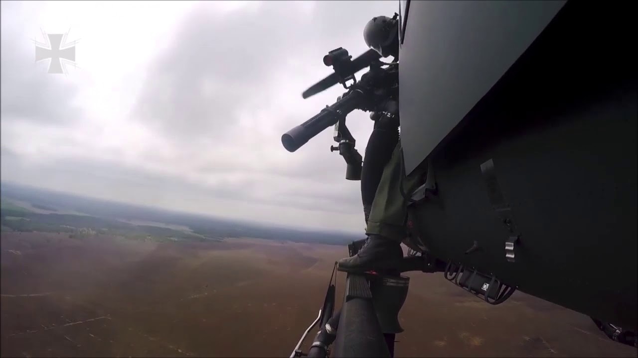German Airbus H145M Mini-Gun MG6 live-fire exercise - YouTube
