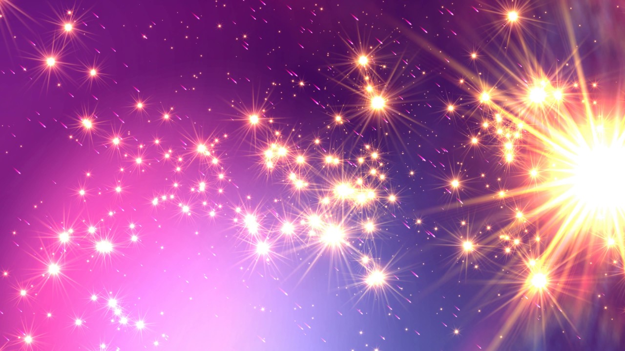 4K 10min. ♡Peaceful♡ Sparkling Space Colorful Motion Background 2160p ...