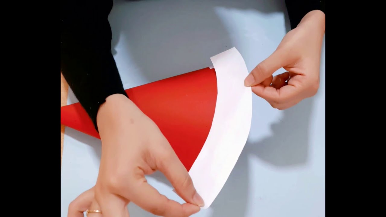 Christmas Cap Making With Paper /Christmas Craft/Santa Cap - YouTube