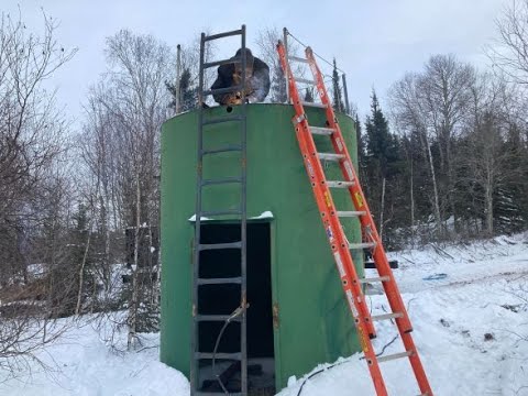 Welding at the Rabbit Tower in the Wilderness Today Feb 20 2024 - YouTube