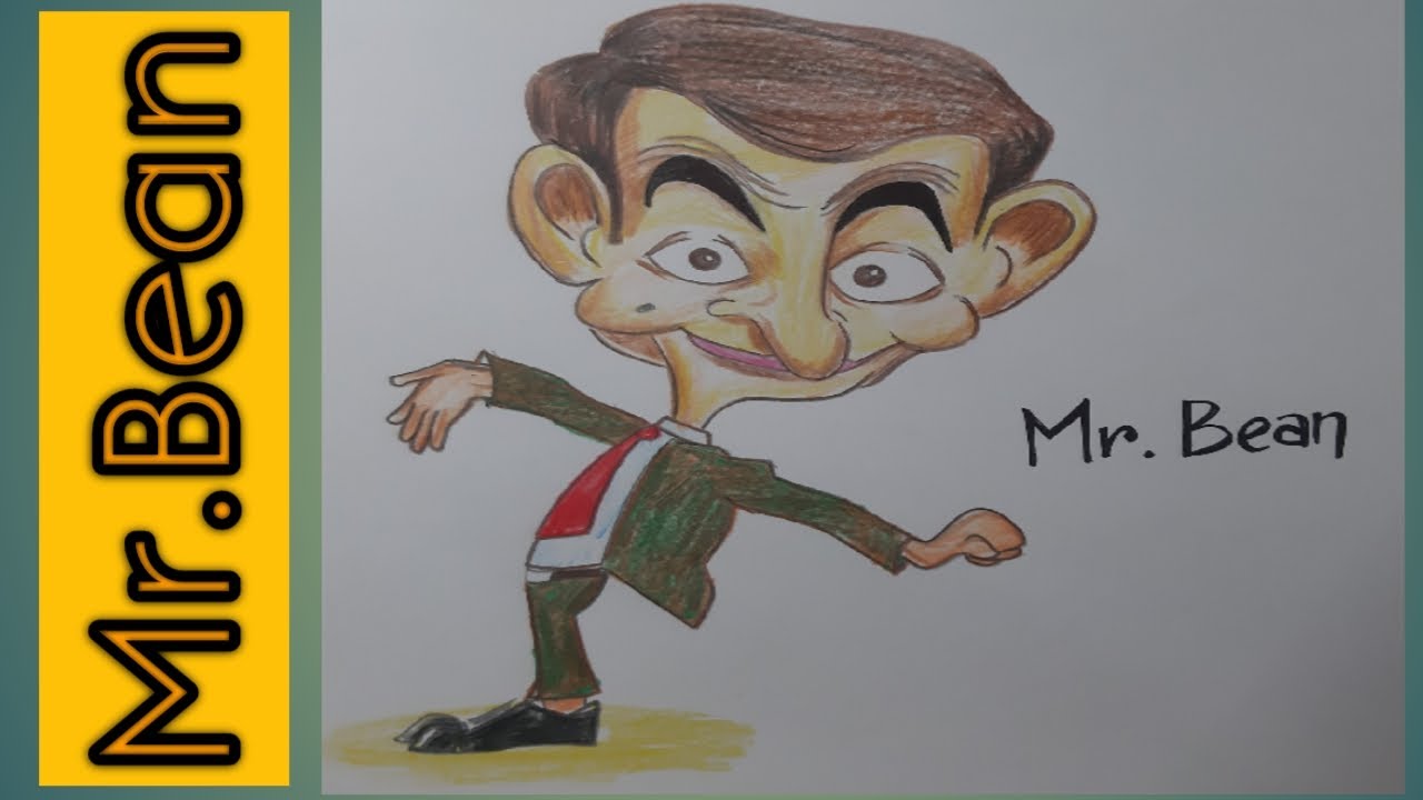 How To Draw Mr. Bean | Cartoon | drawing | kds art | sandeep rawat ...