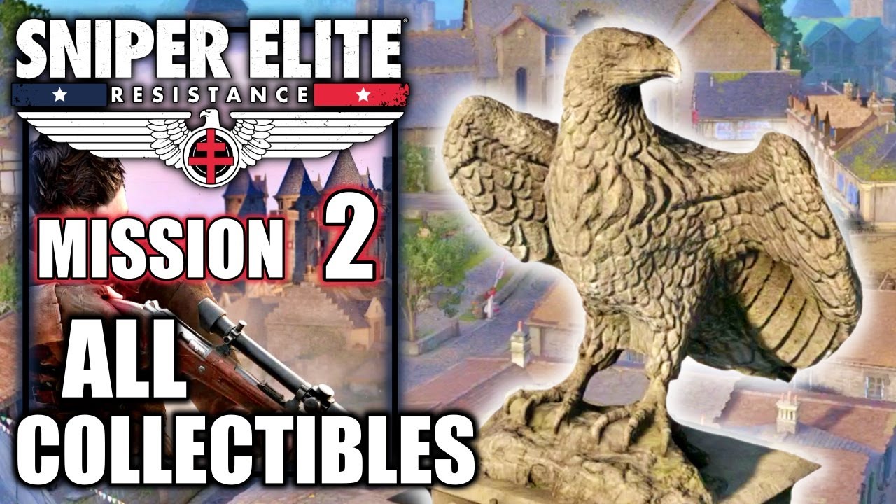 Sniper Elite Resistance - All Collectibles Mission 2 - Keys, Eagles, Workbench, Letters ...