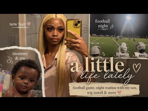 a little life lately 🤎 | football games, mommy & me nights, wig installs + navigating mom life