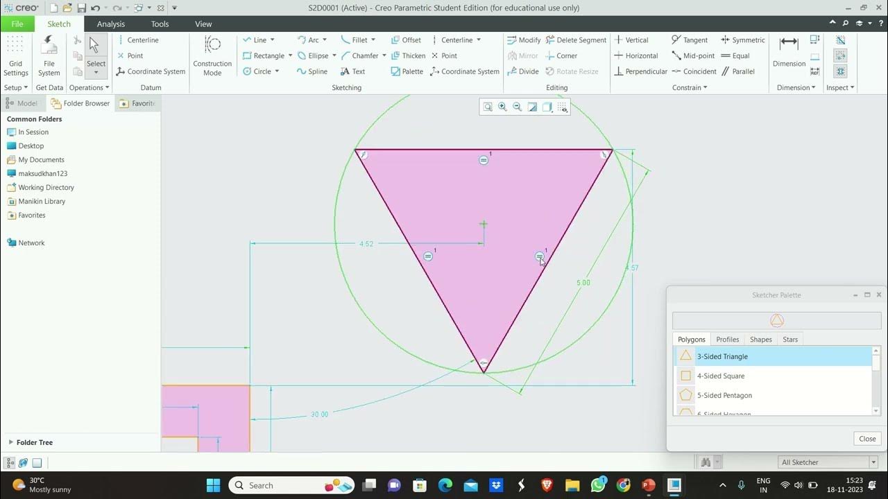 How to use Offset, Palette and Thicken in creo||Kaise use palette in creo||Offset andThicken in ...