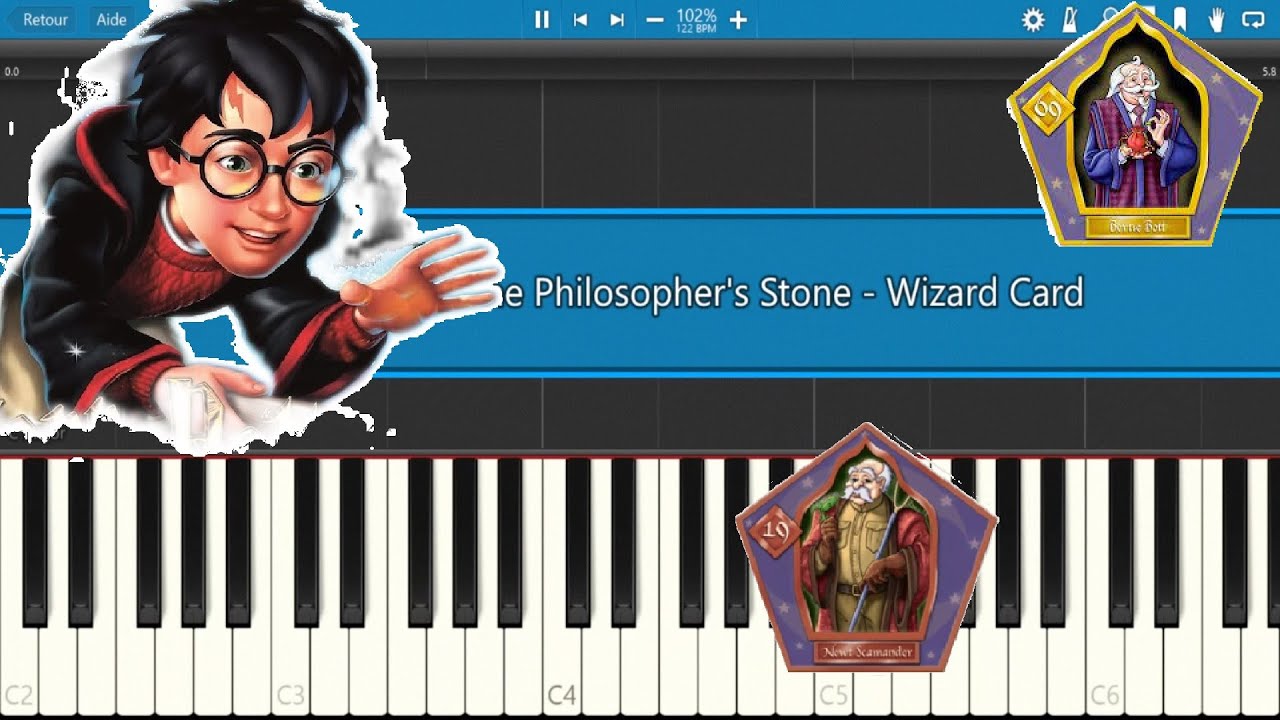 Harry Potter and the Philosopher's Stone PS1 -Wizard Card | EASY PIANO ...