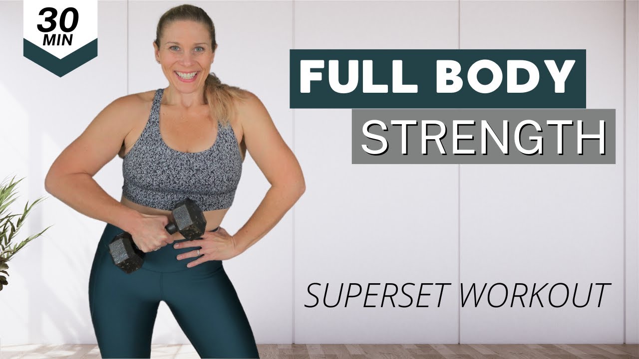30 Min FULL BODY DUMBBELL WORKOUT | at-Home STRENGTH TRAINING | No ...