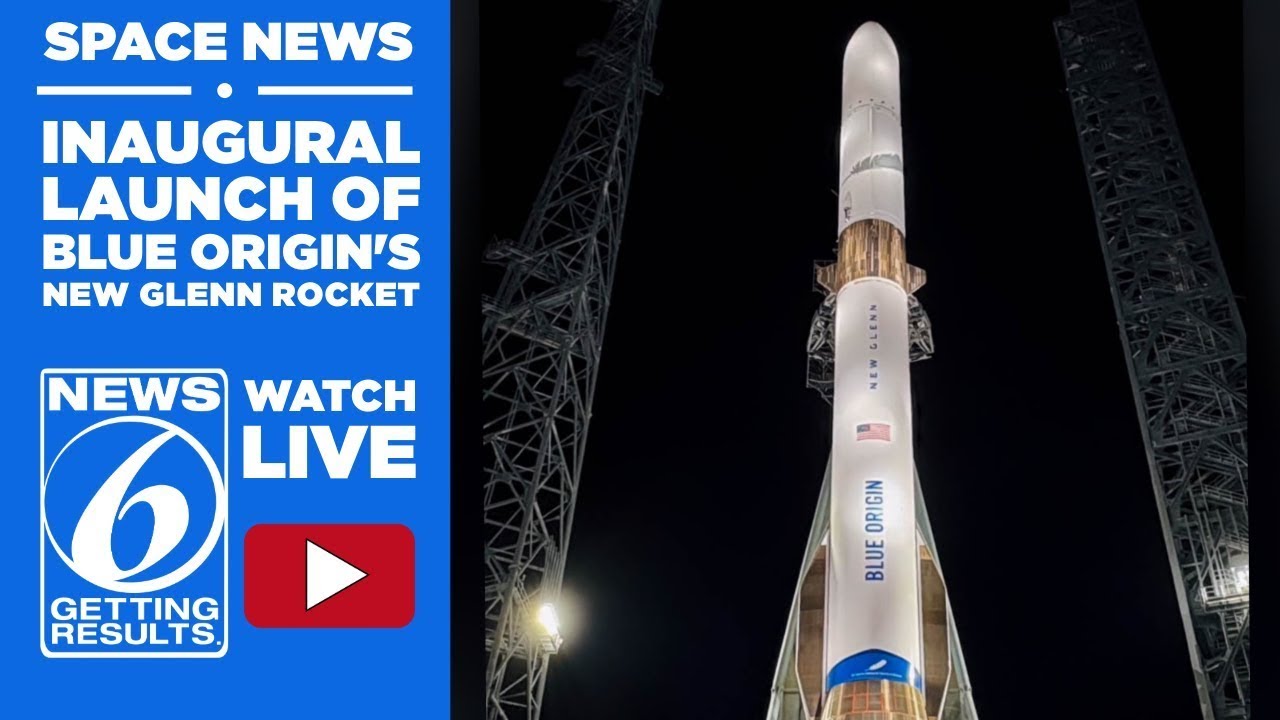 Inaugural launch of Blue Origin's New Glenn rocket - YouTube