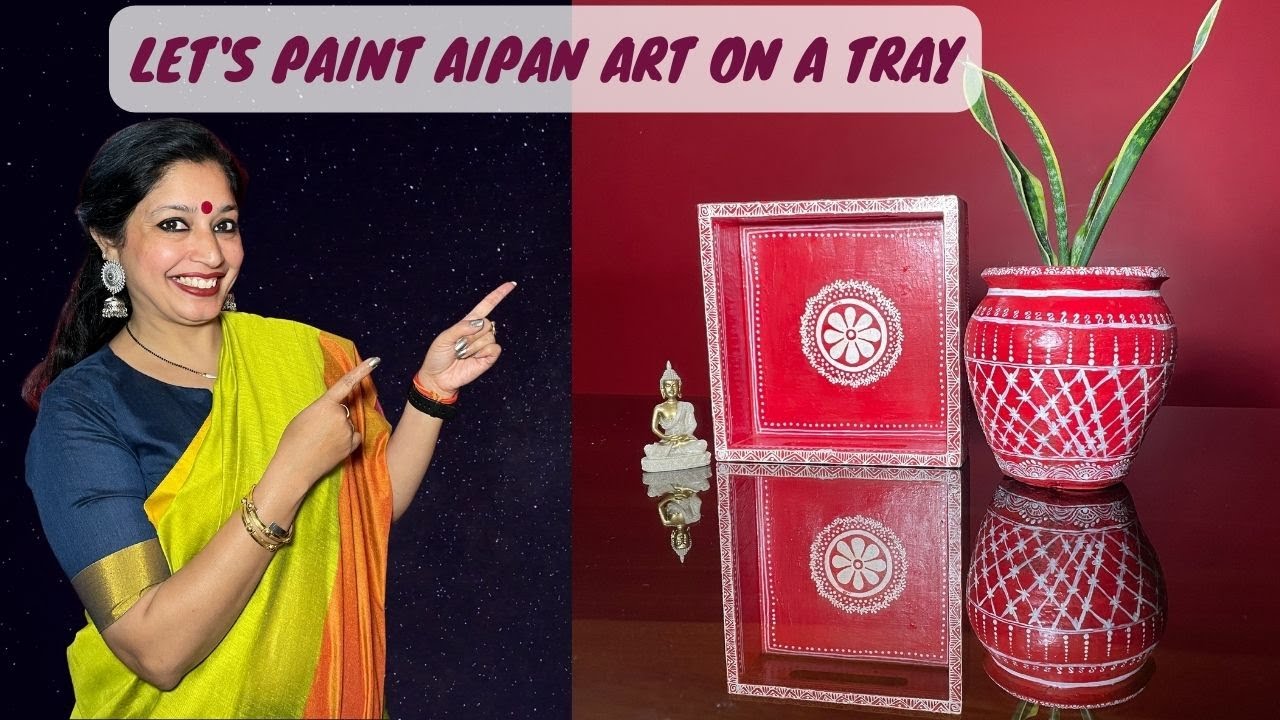 HOW TO MAKE AIPAN ART || HOW TO MAKE TRAY || AIPAN KALA || TRAY MAKING ...