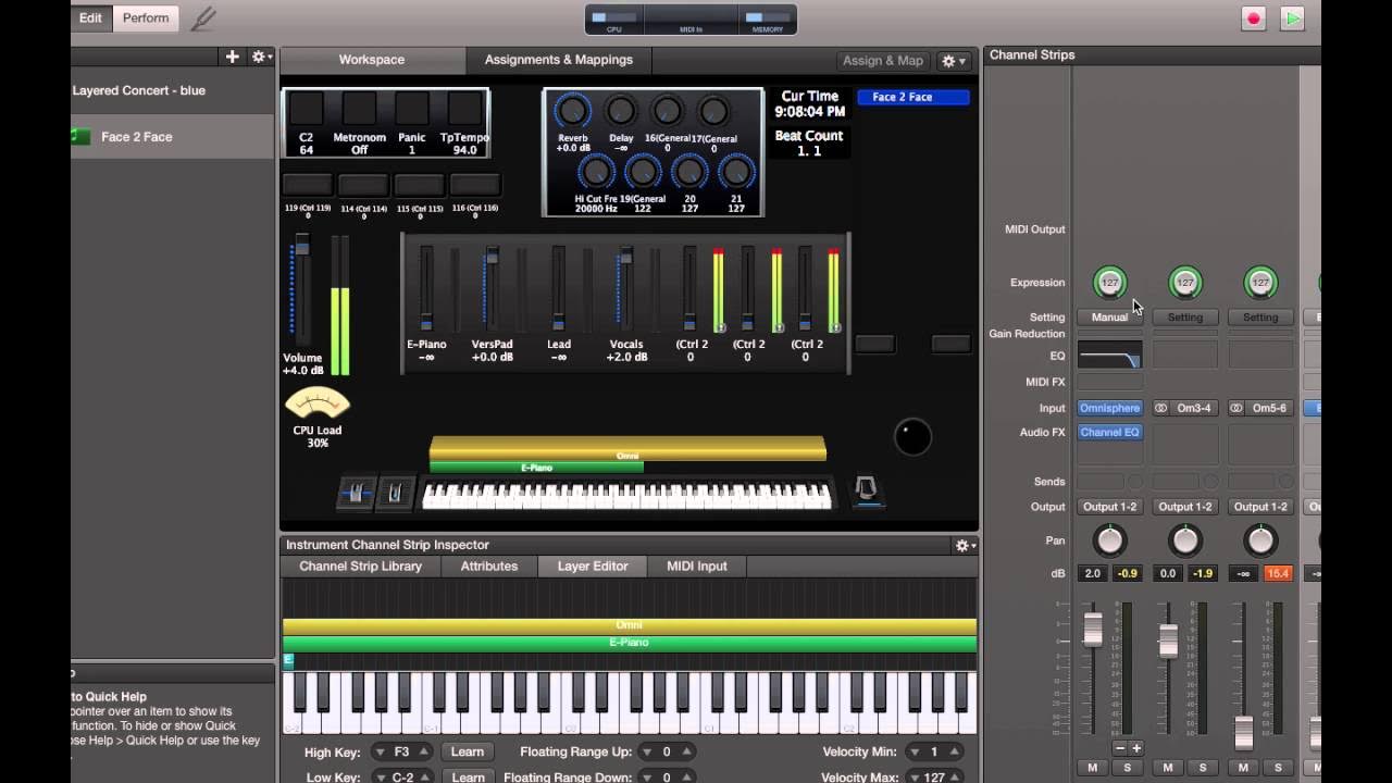 Face To Face - Hillsong Y&F - Patch Tutorial for Mainstage and Omnisphere 2 - YouTube