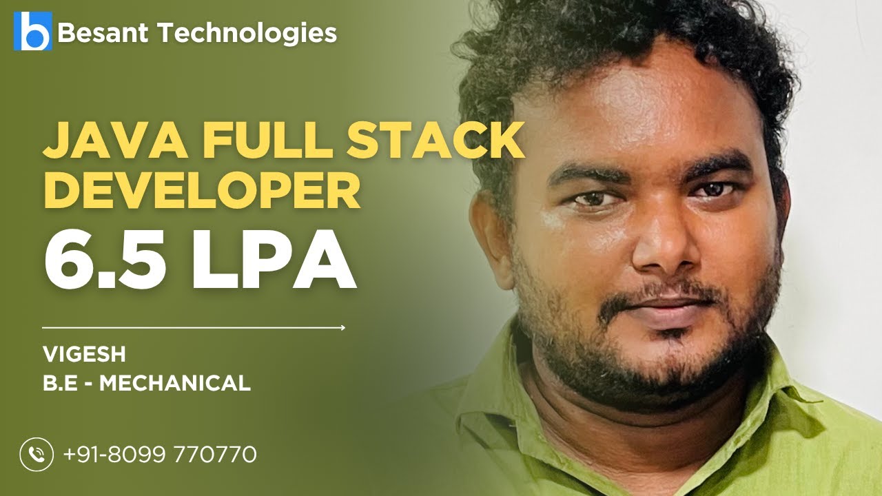 Java Fullstack course in chennai with 100% Job security|Mechanical to ...