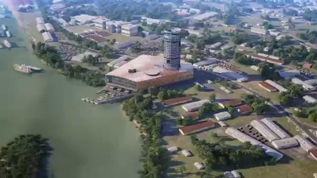 Congo -Brazzaville New River Bank Mall under Construction - YouTube