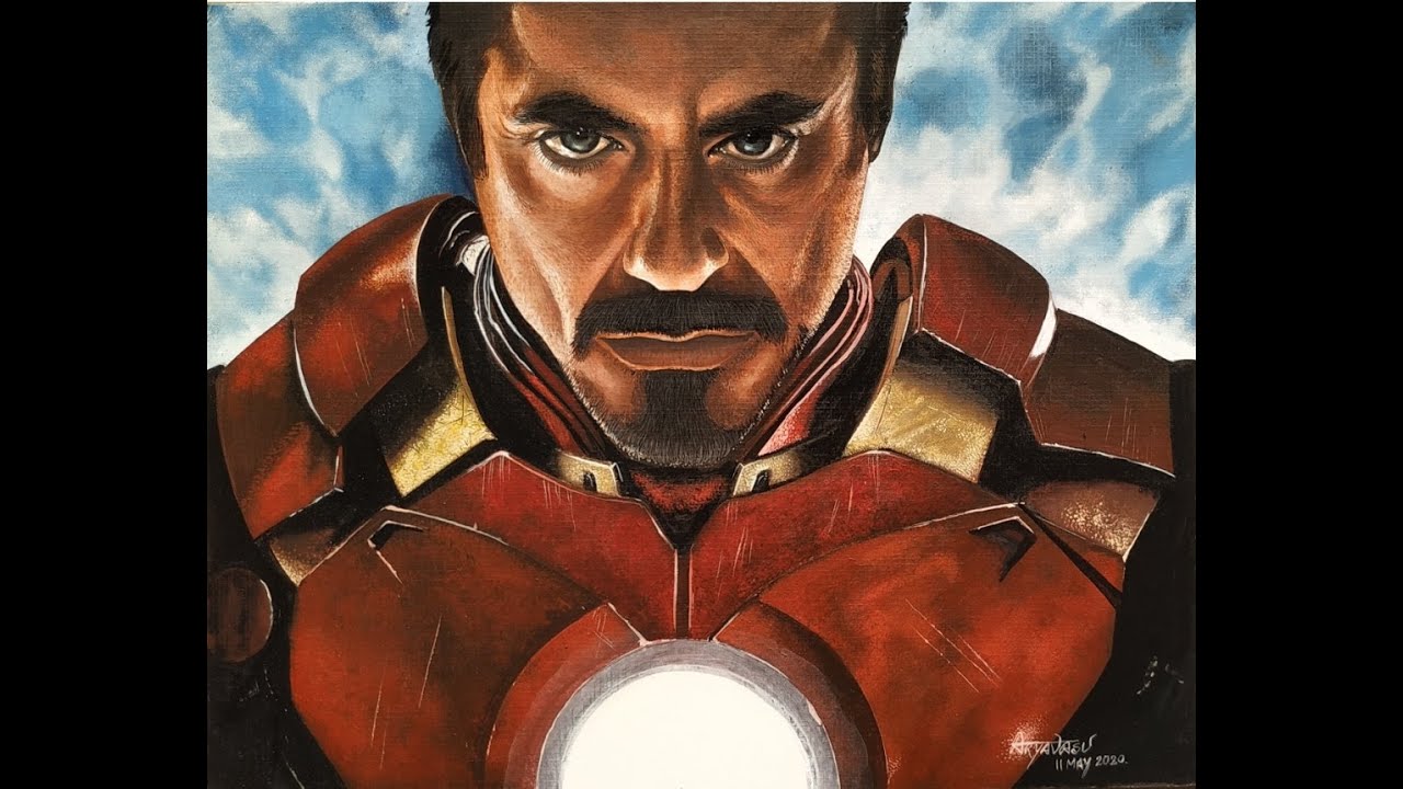 Realistic portrait of "Iron man" - YouTube