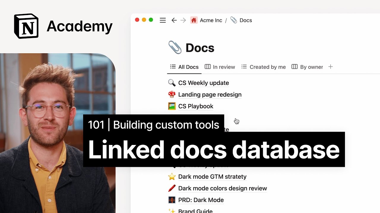 Customize a docs database for your team - YouTube