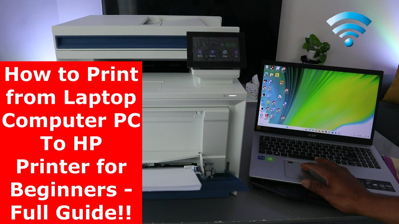How To Print From Laptop Computer Pc To Hp Printer For Beginners - Full