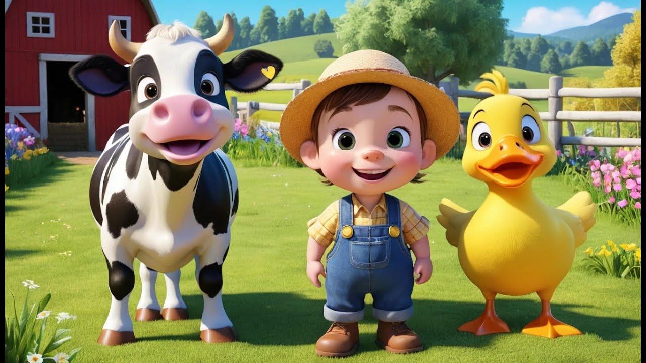 Moo Moo Cow and Quack Quack Duck | Fun Animal Song for Kids | Playful ...