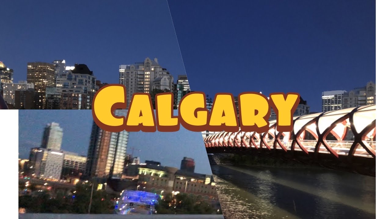 Driving Downtown Calgary || View at Night - YouTube
