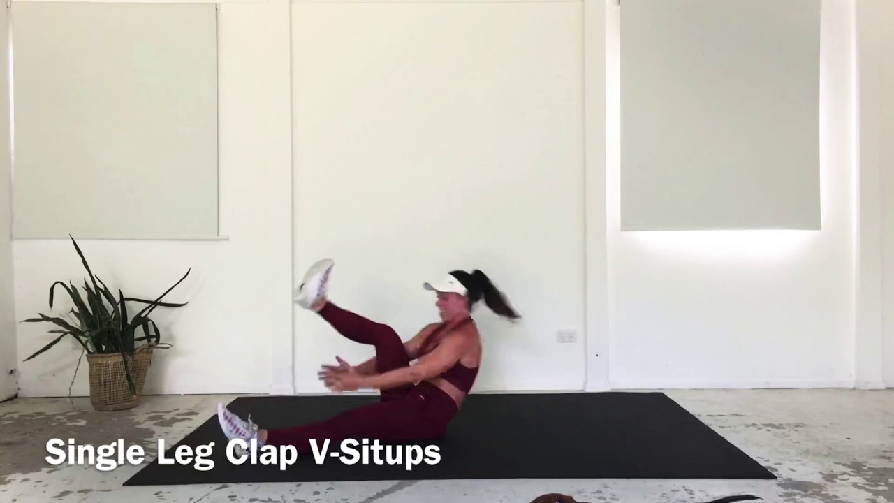 Single Leg Clap V-Situps - YouTube