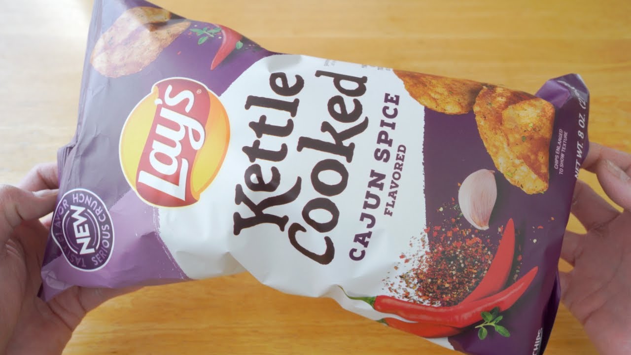 Lay’s Cajun Spice Kettle Chips 🌶️ Bold New Orleans Cajun Flavor! [4K ...