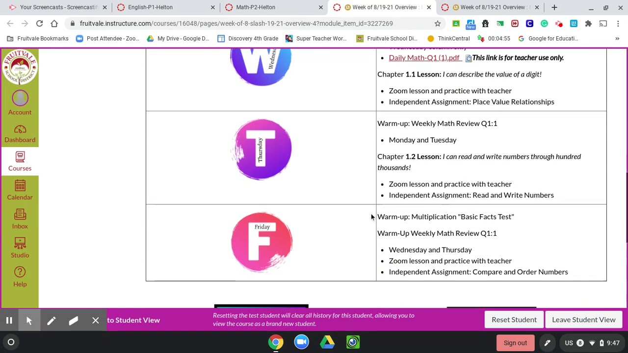 Reviewing a previous week's lessons - YouTube