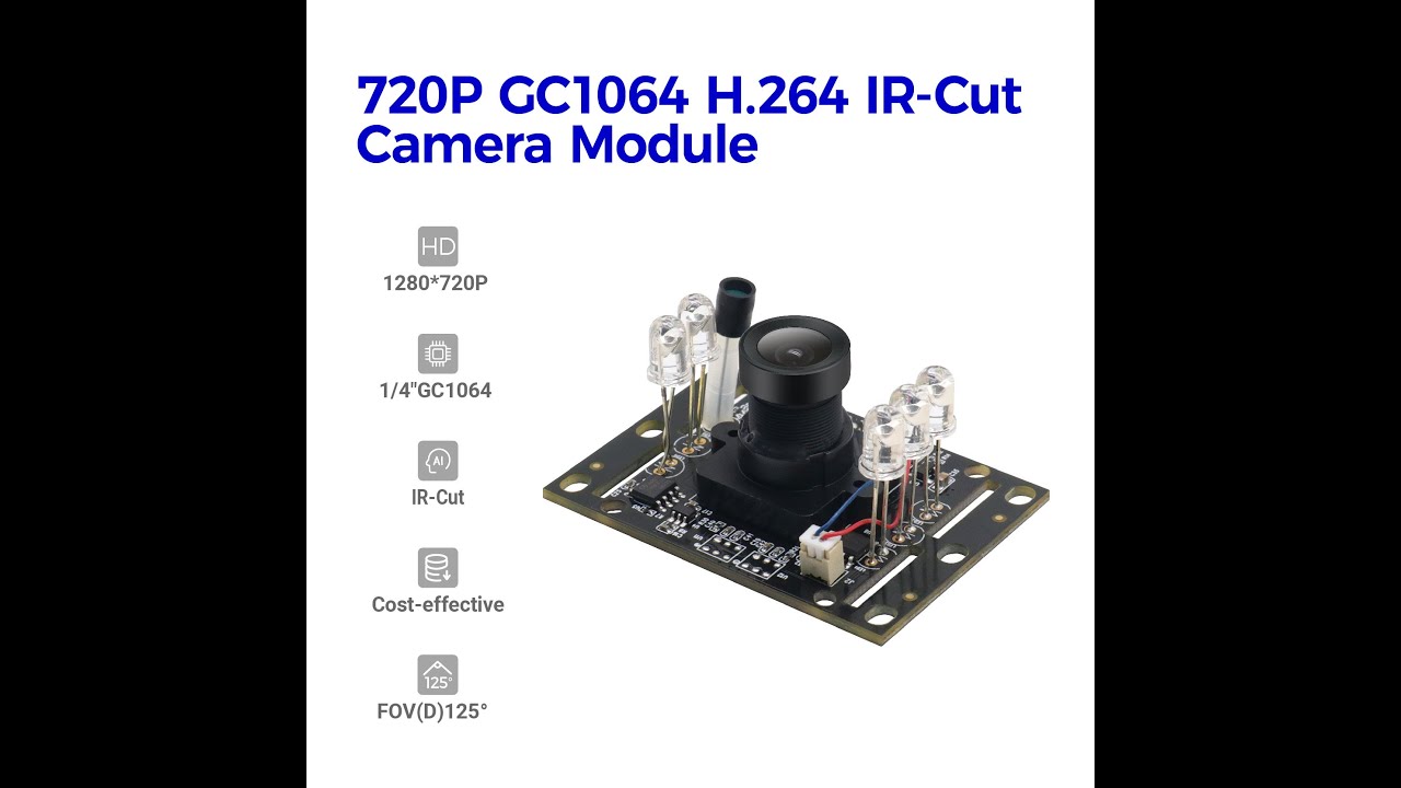 0877H.264 IR Cut USB Camera Module - YouTube