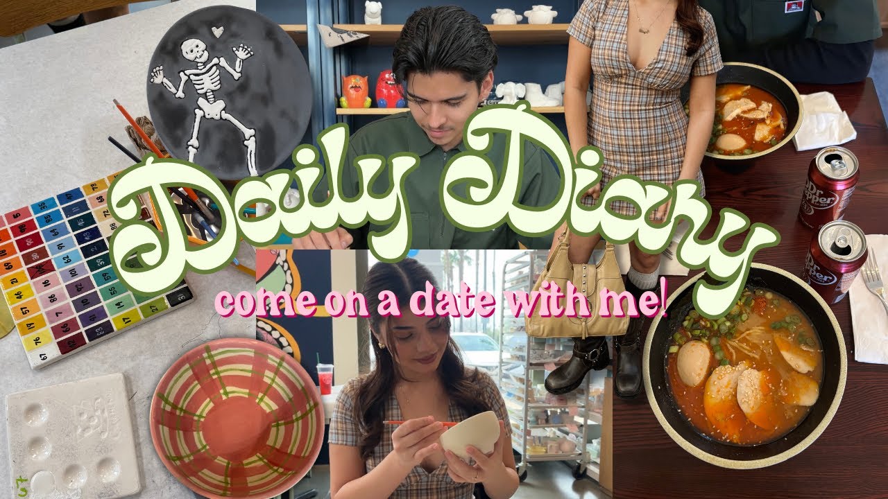 Daily Diaries 🌸: come on a date with me! ⋆🎨₊˚⊹♡🍜⋆₊˚⊹ - YouTube