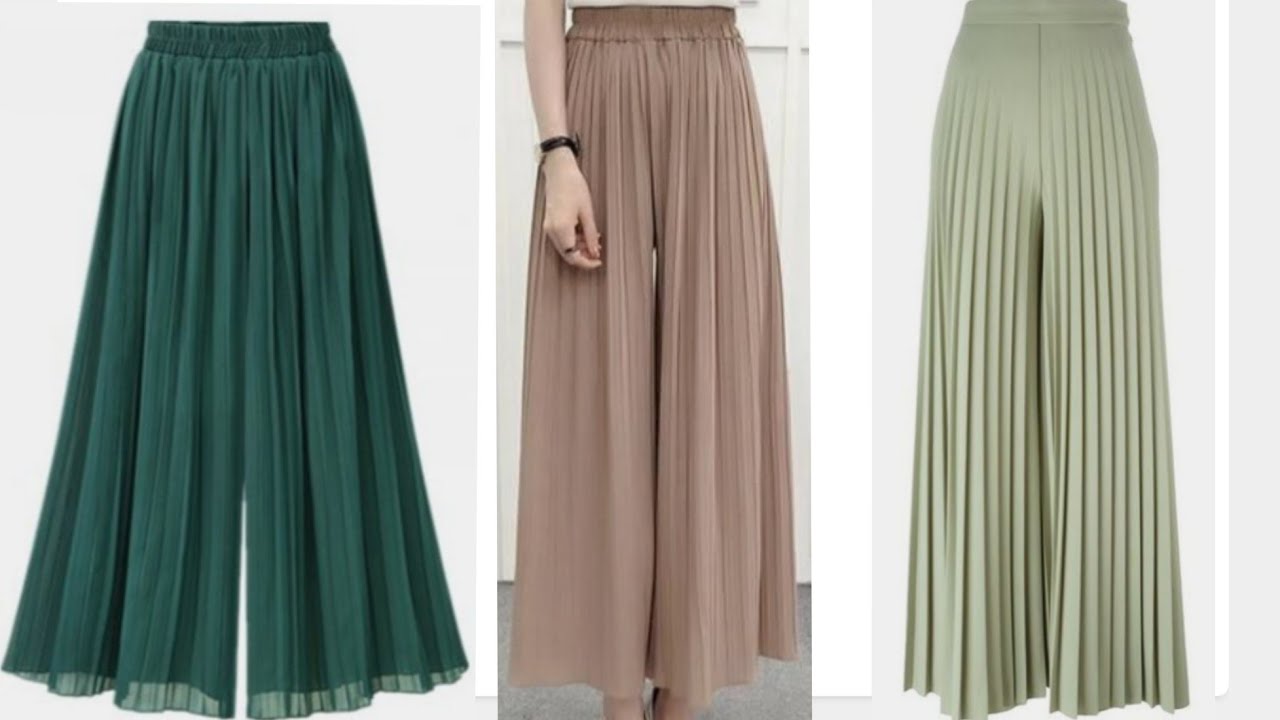 Pleated palazzo /designer palazzo collection video - YouTube