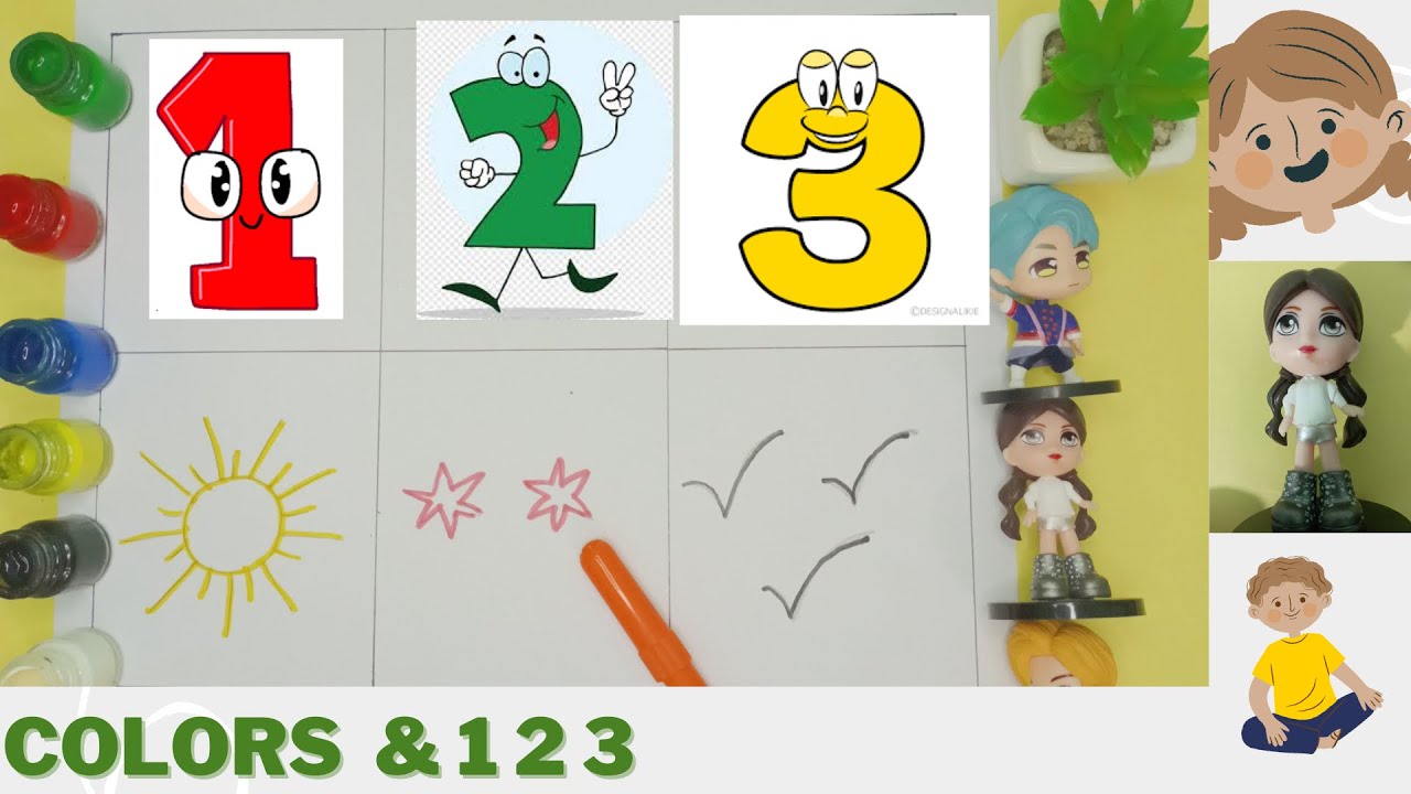 #counting,123, Colors, 12345 ,123456,12345678910, Pre School Learning ...