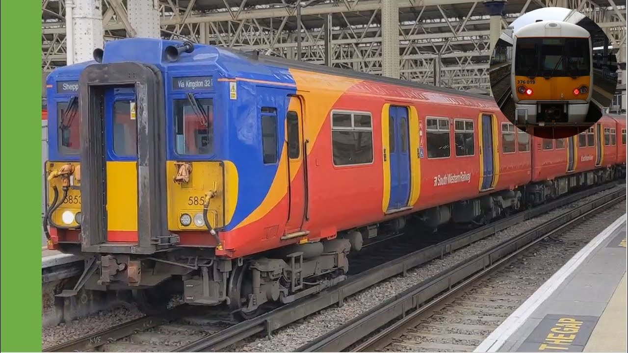 Class 455 departs London Waterloo - YouTube