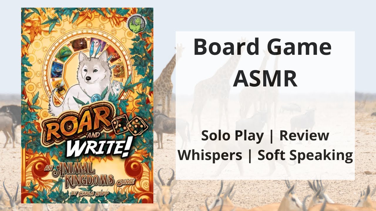 Roar and Write Solo Play - Board Game ASMR - YouTube