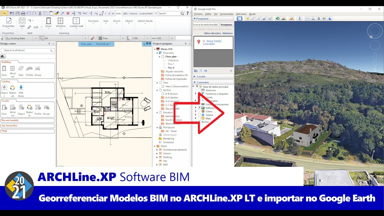Tutorial Software BIM: Como Georreferenciar Projectos no ARCHLine.XP LT e Importar no Google ...