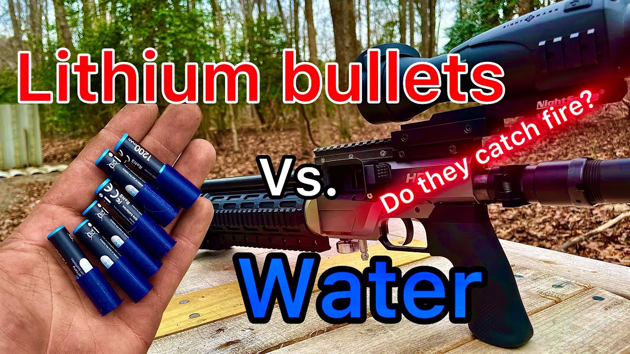Using lithium batteries as bullets and shooting them at water so you ...