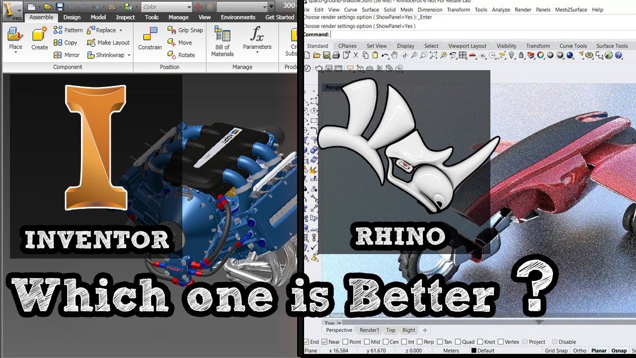 Rhino vs Inventor which is Better - YouTube