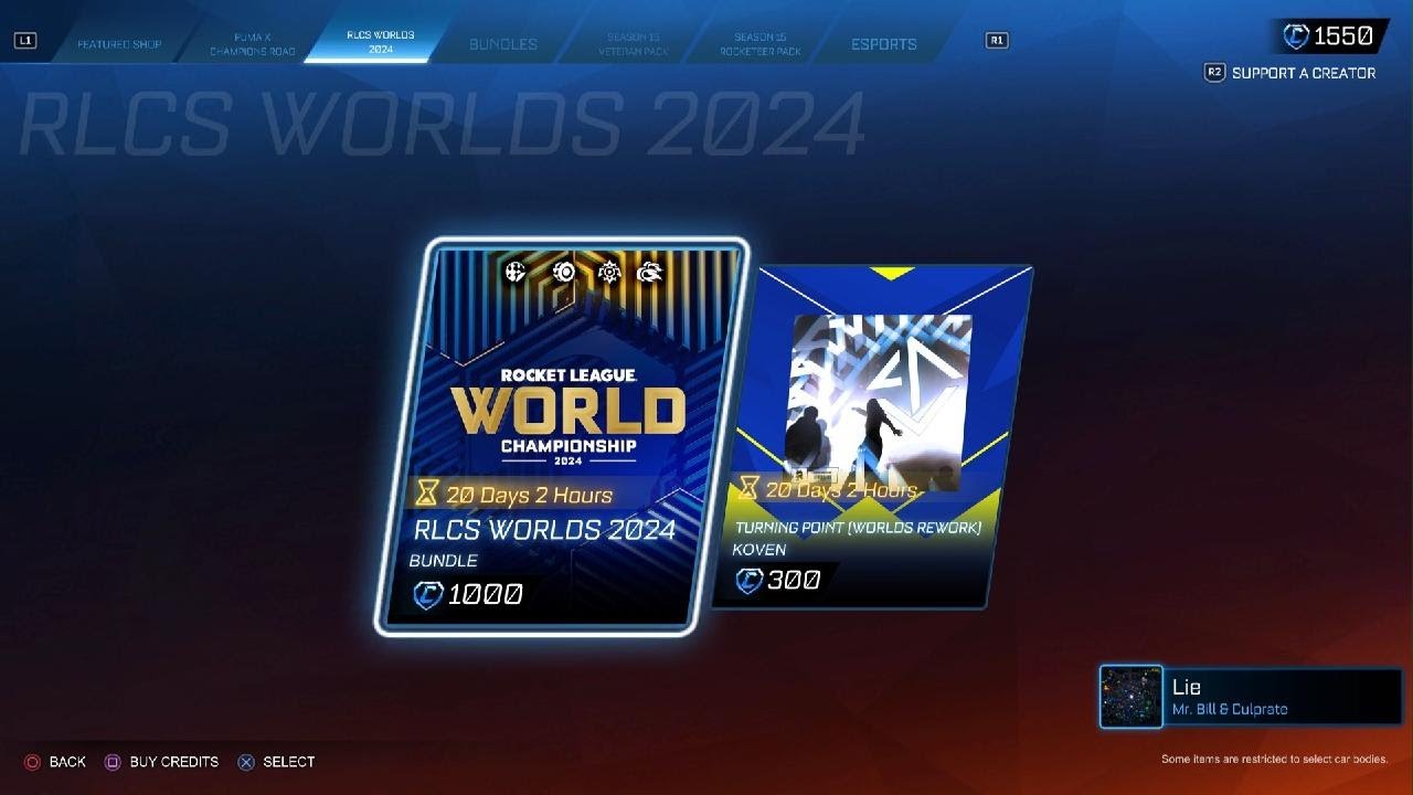 Rocket League NEW! RLCS Worlds 2024 Pack Showcase - YouTube