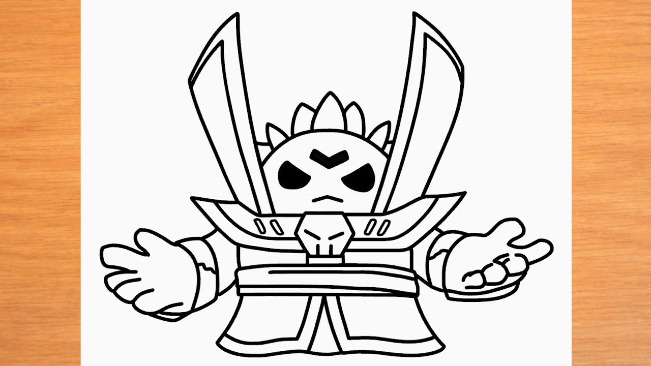 How to draw Dark Lord Spike Brawl Stars - YouTube
