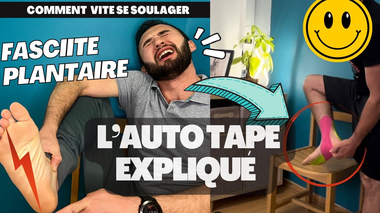 Comment soulager une Douleur sous le pied ? Le TAPE de la fasciite plantaire - YouTube
