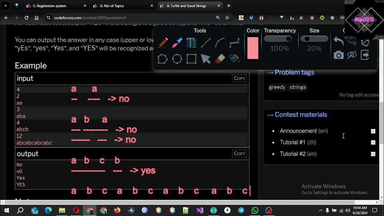 A Turtle And Good Strings Codeforces Round 968 Div 2 Cp In Bangla Java Solution Youtube
