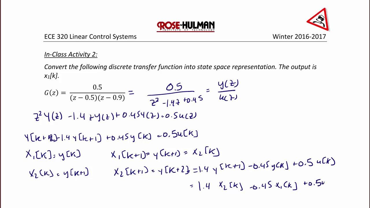ECE320 Lecture 9-1b: Discrete-Time System Design - State Equations - YouTube