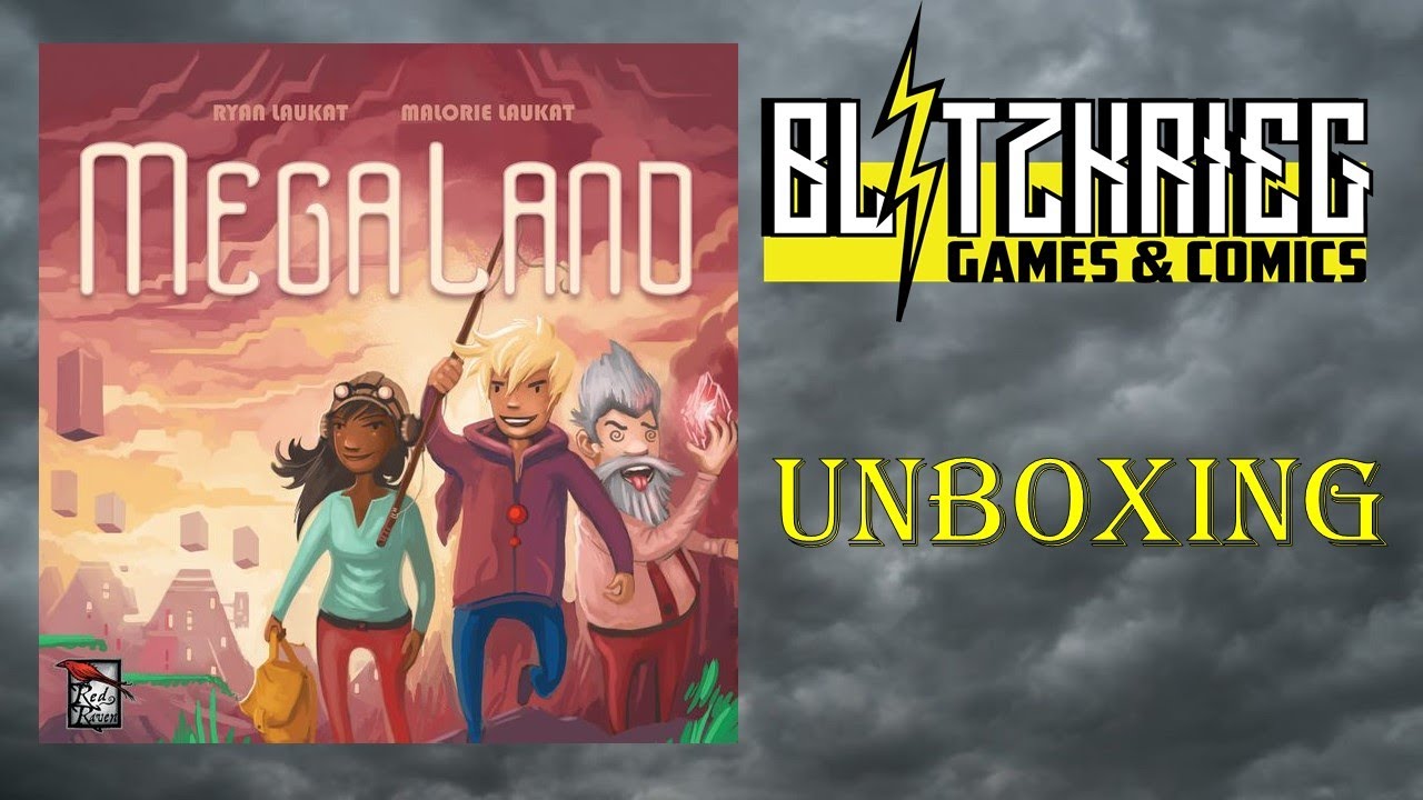 Megaland Board Game Unboxing Ryan Laukat Red Raven Games - YouTube