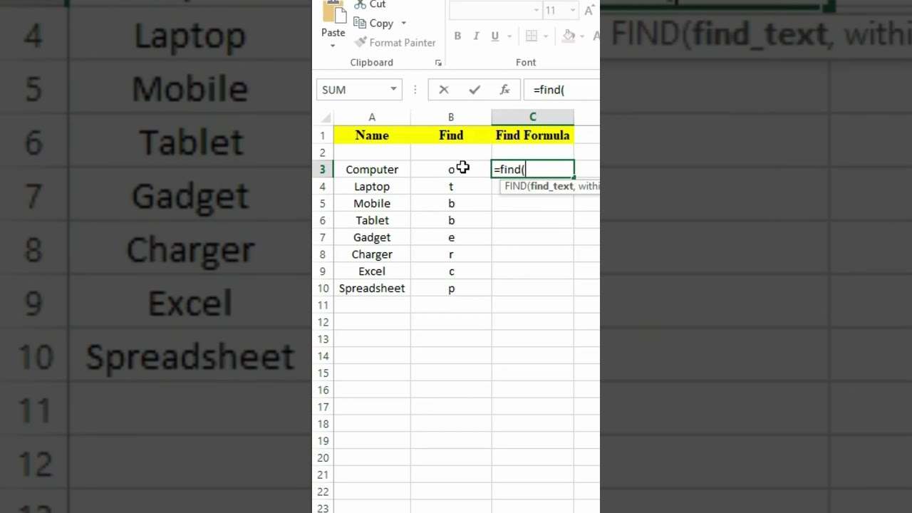 Excel FIND Formula Explained Locate Text In Seconds YouTube Excel FIND Formula Explained Locate Text In Seconds YouTube