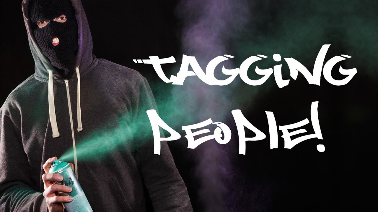 Tagging People! (EPIC Spray Paint Prank!) - YouTube