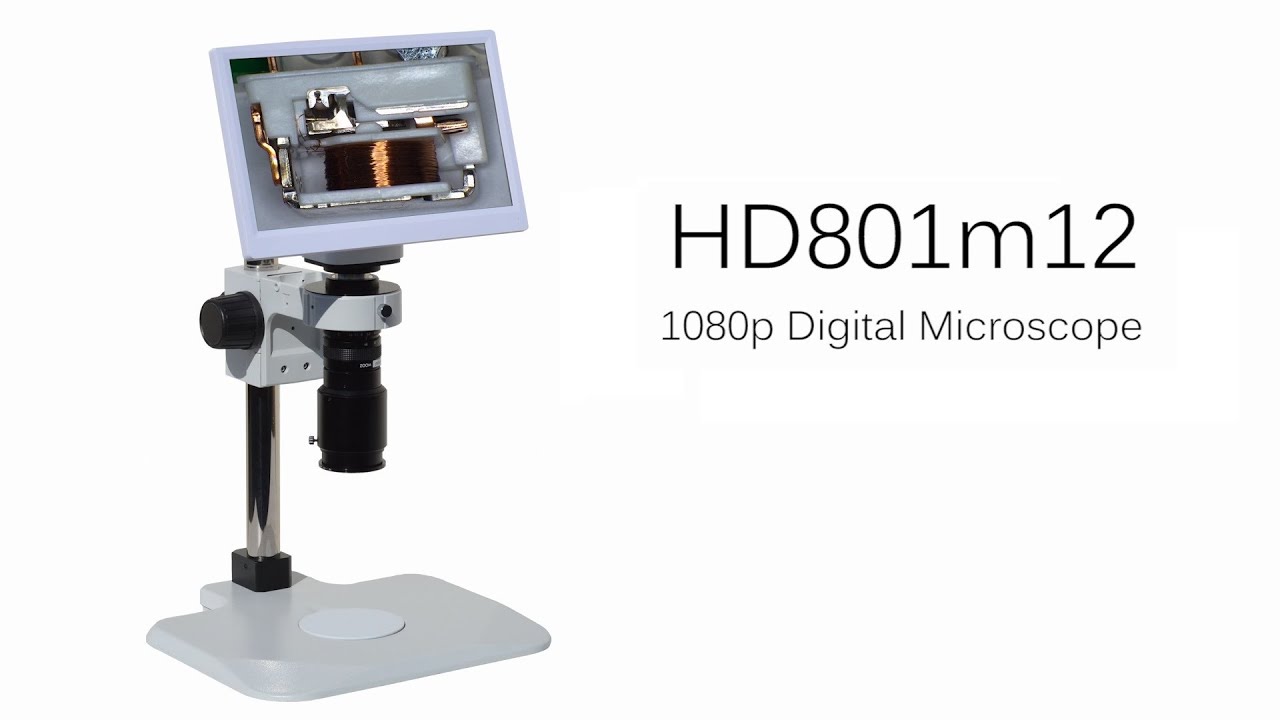 HD801m12 HD 1080p Digital Microscope with 11.6” Retina HD Display - YouTube