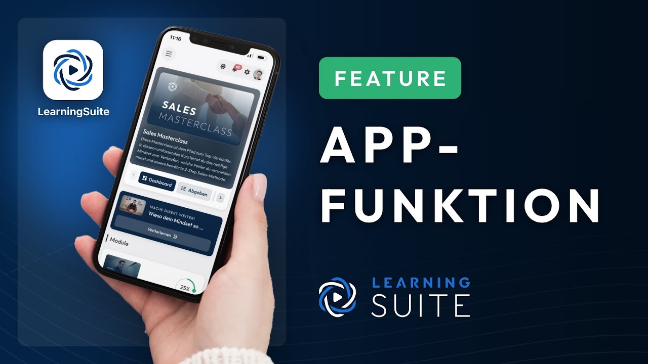 LearningSuite als App auf iPhone/Android nutzen (Mitgliederbereich mit App-Funktion) - YouTube