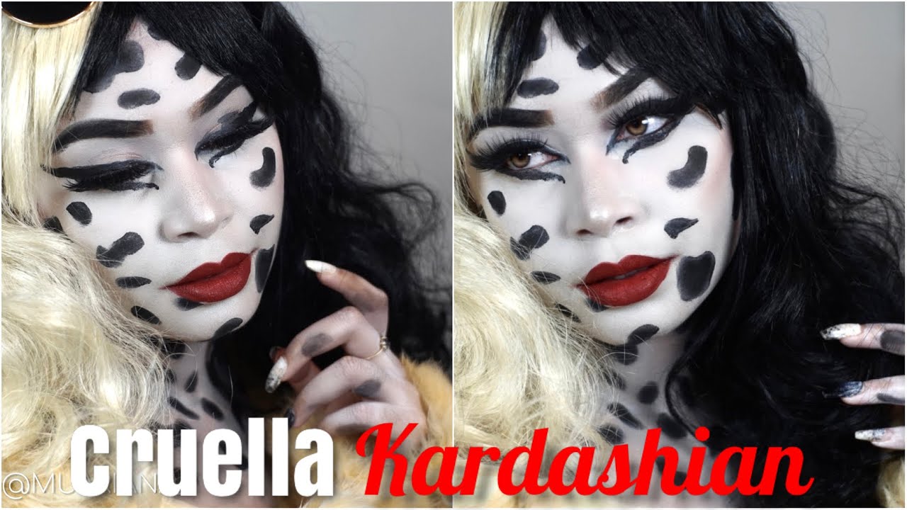 CRUELLA KARDASHIAN I Cruella Deville Halloween Makeup Tutorial! - YouTube