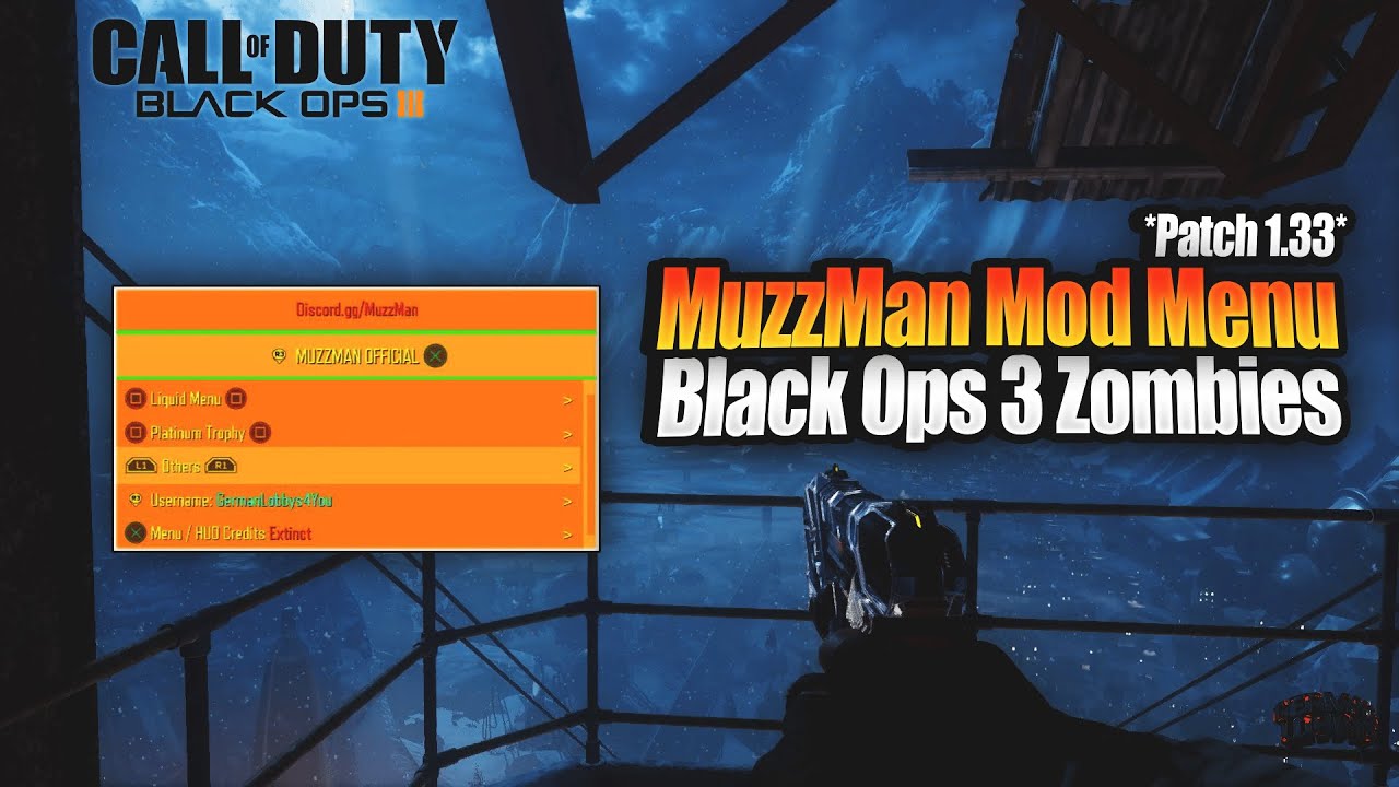 BO3 MuzzMan Zombie Mod Menu (1.33) [PS4/11.00 or Lower] - YouTube