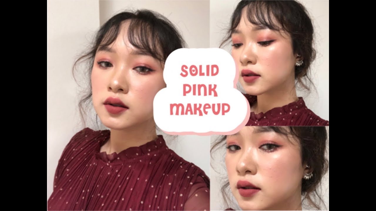 SOLID PINK MAKEUP | TRANG ĐIỂM TÔNG HỒNG ĐẤT | LINGMAKEUP - YouTube