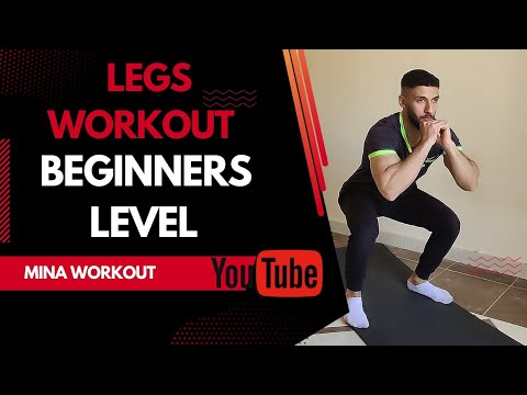 Legs Workout at Home(For Beginners) make you legs Stronger تمرين رجل ...