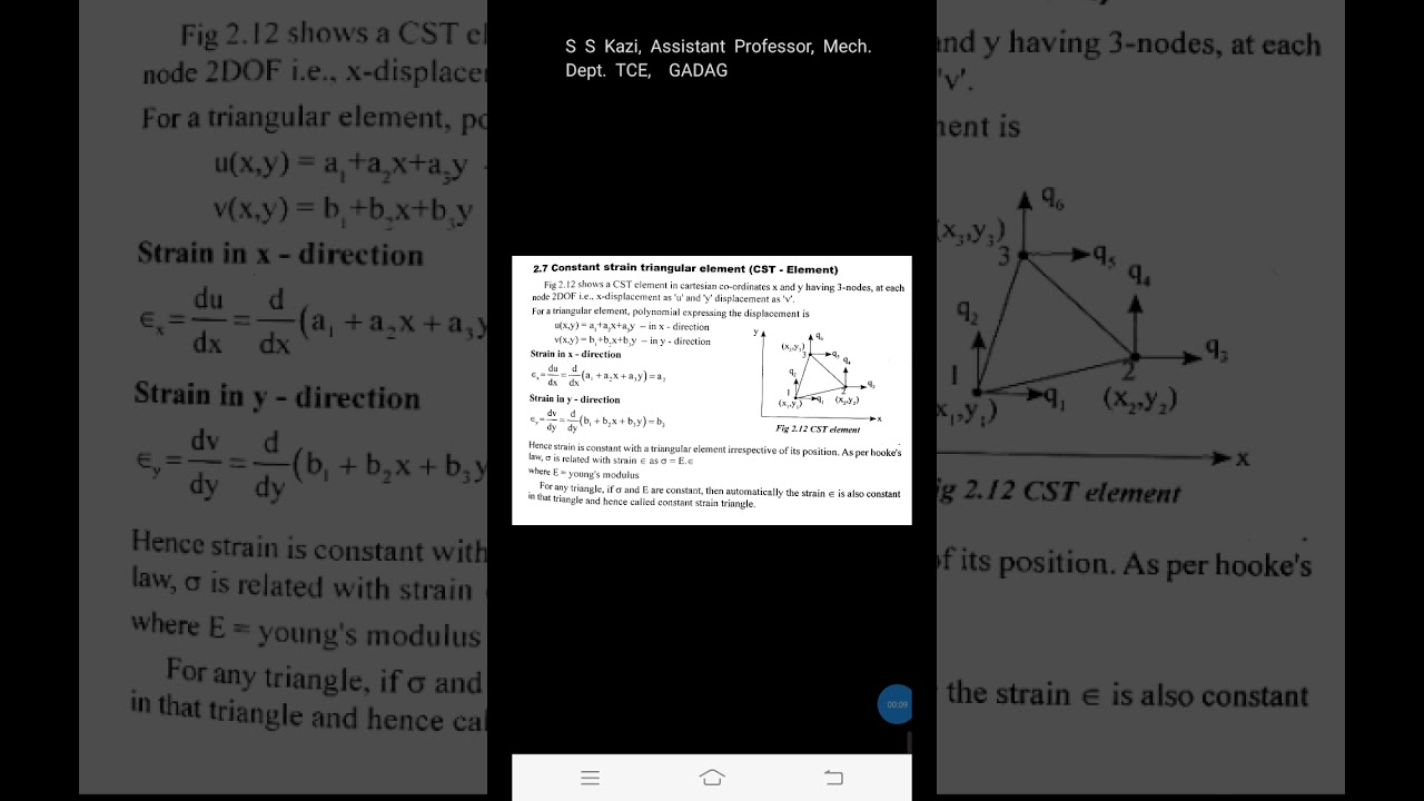 17ME61_FEM_Difference between CST & LST element, Iso, Sub ...